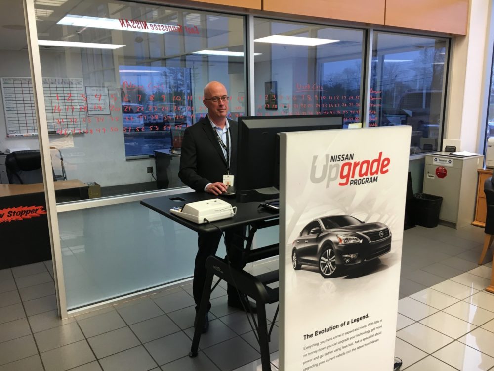 Work standing up as part of healthy lifestyle habits for longevity!