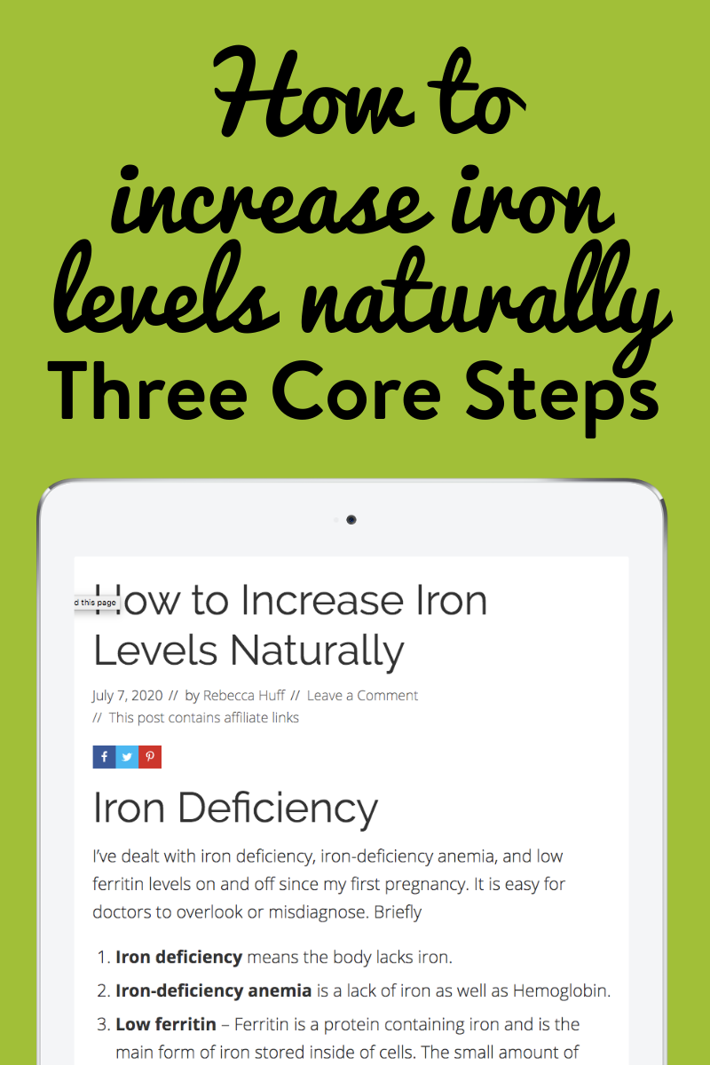 How to Increase Iron Levels Naturally