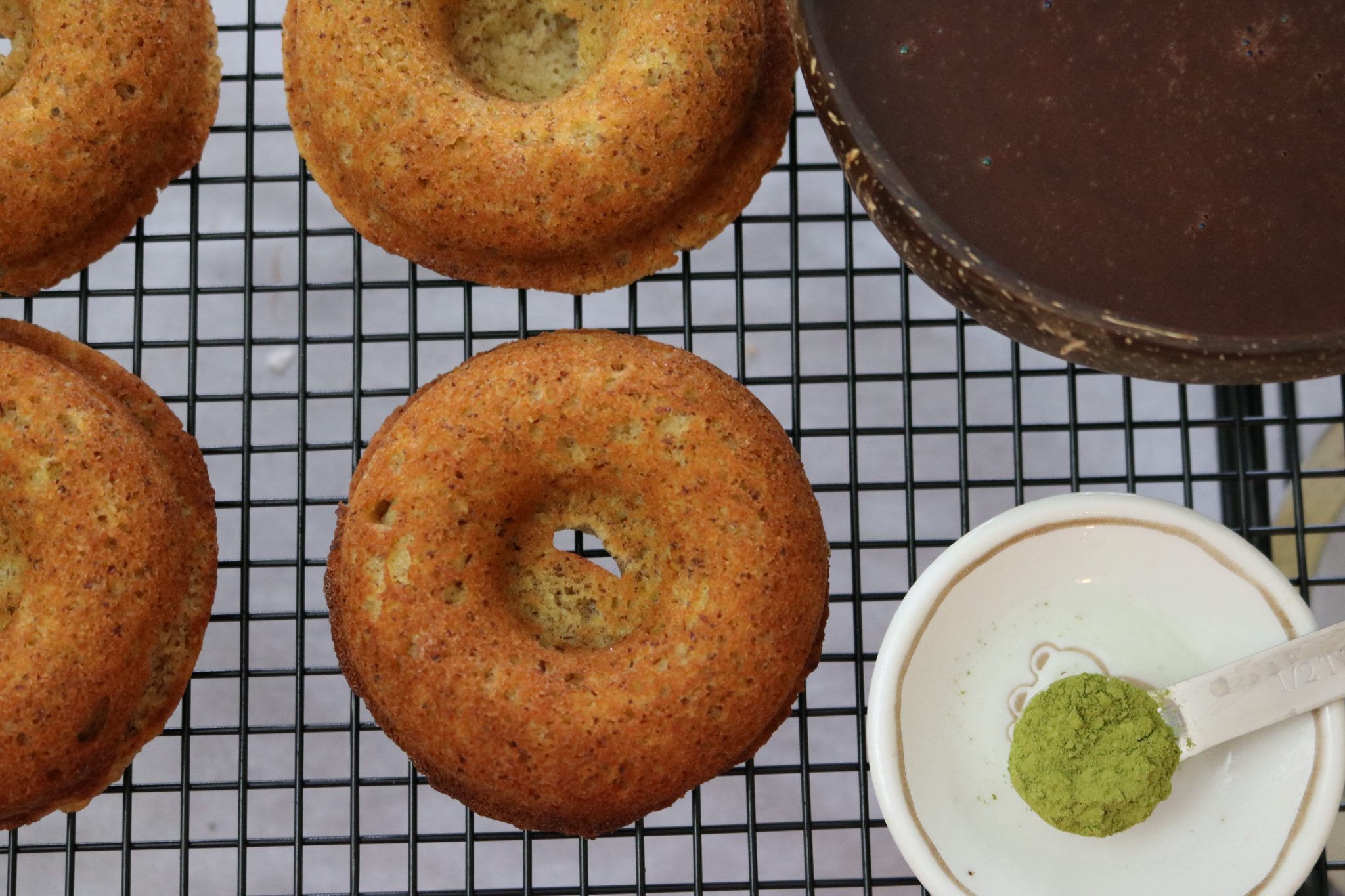 Two Low Carb Gluten-Free Matcha Donut Recipes