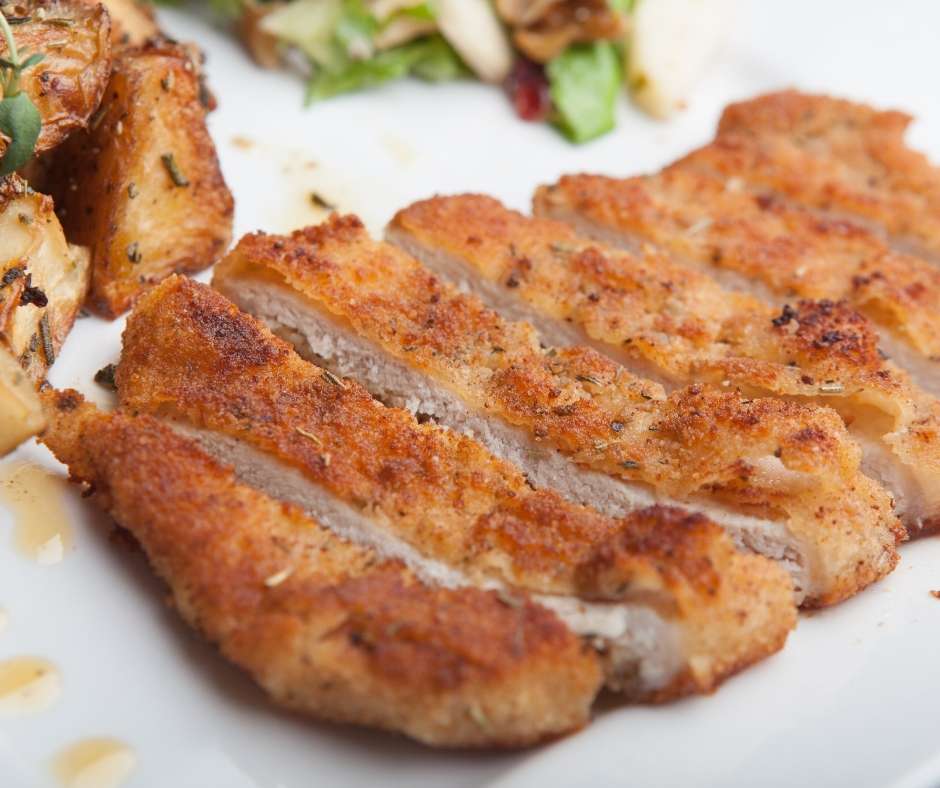 Pork Schnitzel with Creamy Dill Sauce